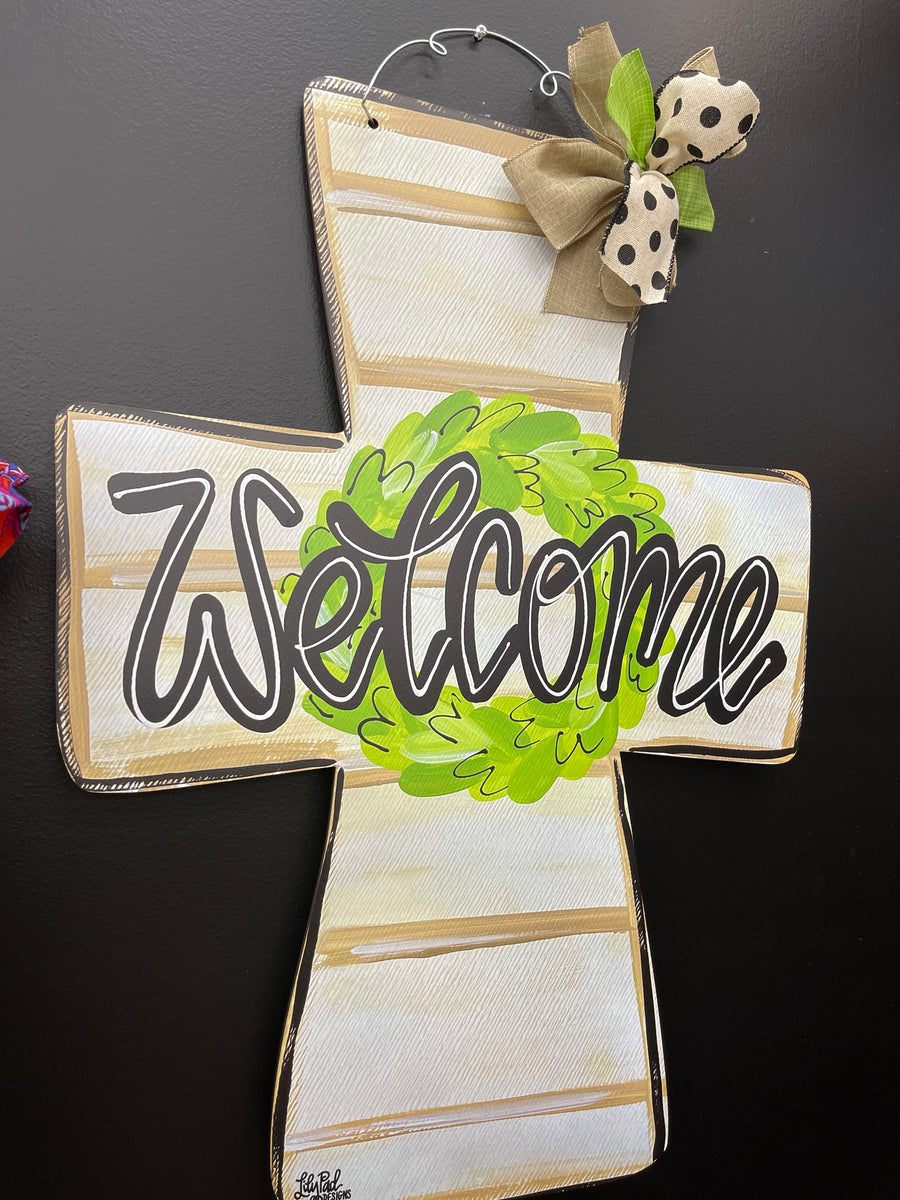 Door Hanger - Welcome Cross – LoLo & Co. Boutique